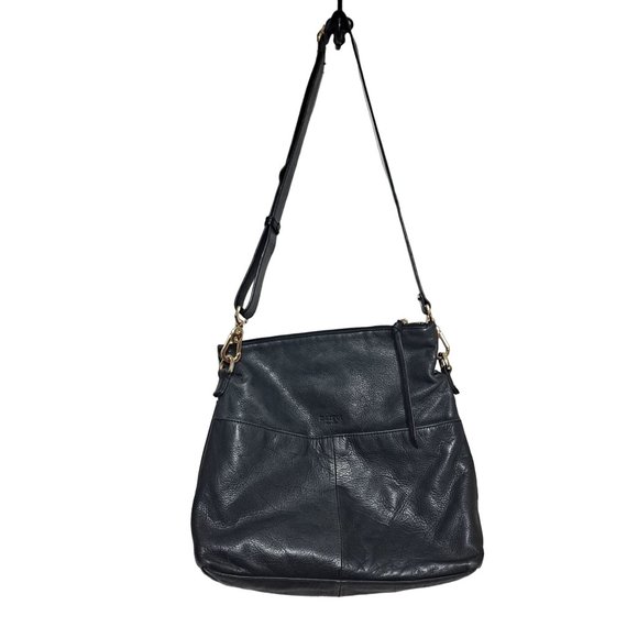 margot | Bags | Margot Purse Woman Handbag Black Gold Accents Pebbled ...